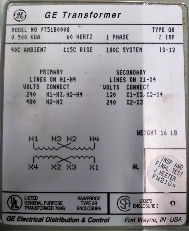 GE 9T51B0008 Transformer | Garden City Plastics