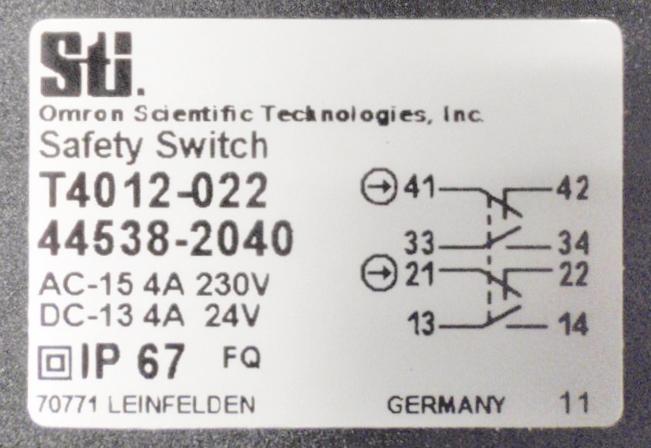 STI T4012-022 Safety Switch | Garden City Plastics