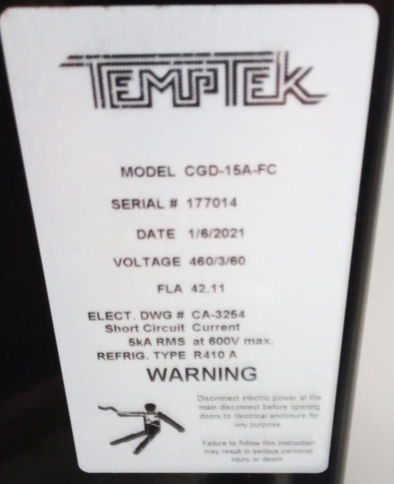 Temptek 15-ton Air Cooled portable water chiller | Garden City Plastics