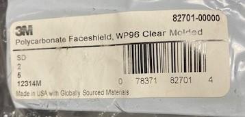 3M WP96 Polycarbonate Clear Molded Faceshield | Garden City Plastics
