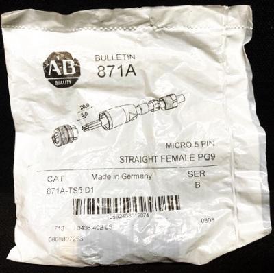 Allen-Bradley 871A-TS5-D1 Straight 5-Pin Female Plug | Garden City Plastics