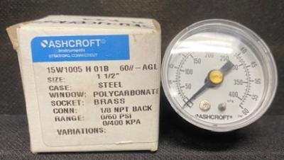Ashcroft 15W1005 H 01B Pressure Gauge | Garden City Plastics