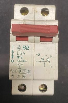 Moeller FAZ L6A-2 2 Pole Circuit Breaker | Garden City Plastics