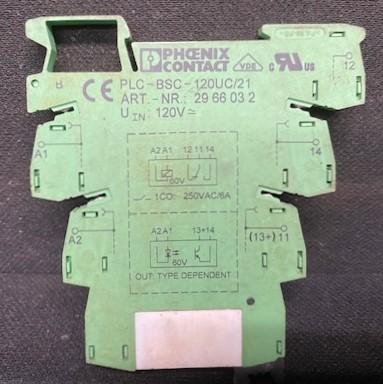 Phoenix Contact REL-MR-60DC/21 and PLC-BSC-120UC/21 Power Relay and ...