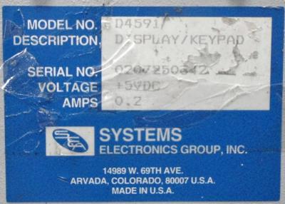 SEA D4591 Display-Keyboard | Garden City Plastics