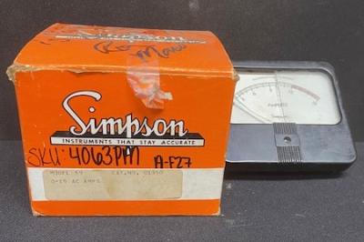 Simpson 01350 Model 59 Analog Panel Meter | Garden City Plastics